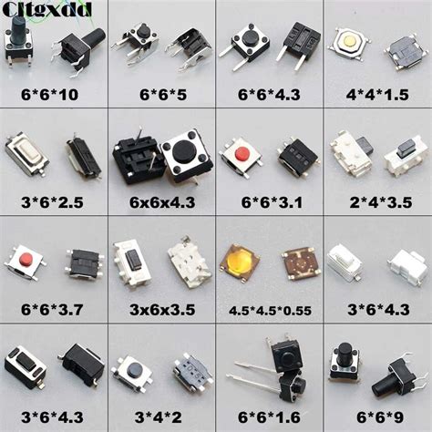 Cltgxdd 100pcs Micro Push Button Tact Switch Reset Mini Switch 2 4 3 6