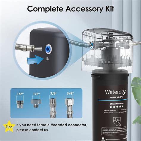 Waterdrop 10UA Système de Filtre à Eau Sous Évier 30 000 Litres