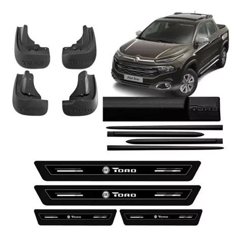 Kit Friso Lateral Para Barro Soleira Fiat Toro Original