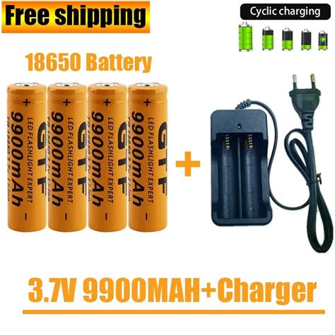 Bater A 18650 2023 MAh Cargador 9900 V 3 7 Bater A Recargable De Iones