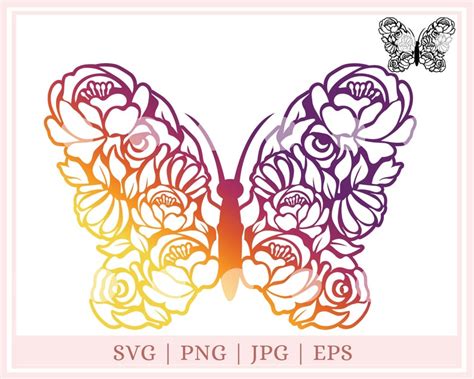 Free Flower Butterfly Svg Free Svg Png Eps Dxf File