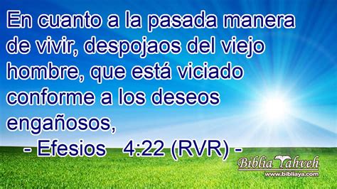 Efesios Rvr En Cuanto A La Pasada Manera De Vivir Desp