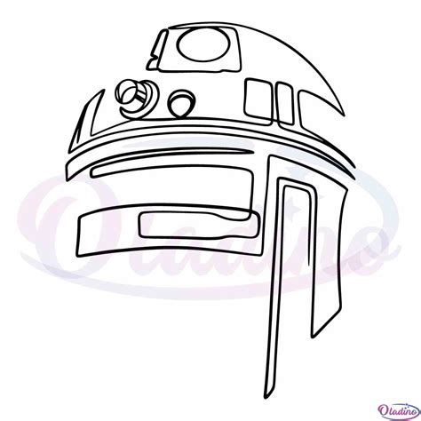 R2D2 Star Wars Vector SVG Digital File