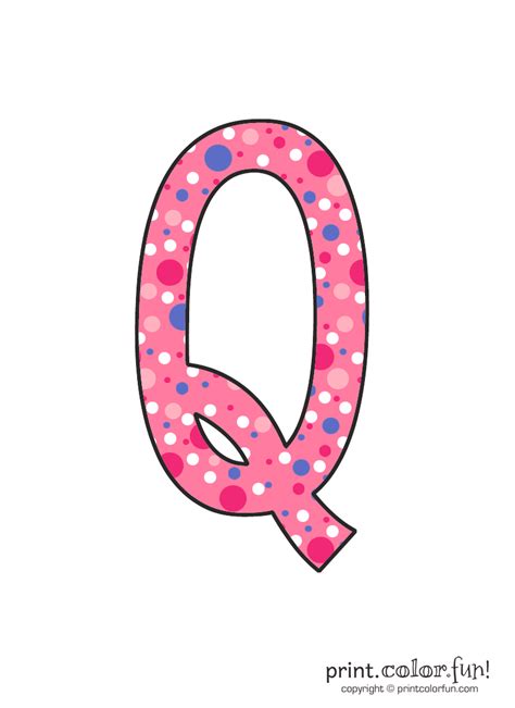 Pink Polka Dot Alphabet At Printcolorfun