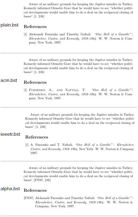 Latex References Telegraph