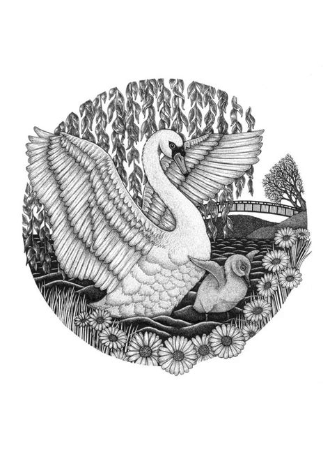 Il Brutto Anatroccolo Stampa A4 Hans Christian Andersen Stampa Cigno
