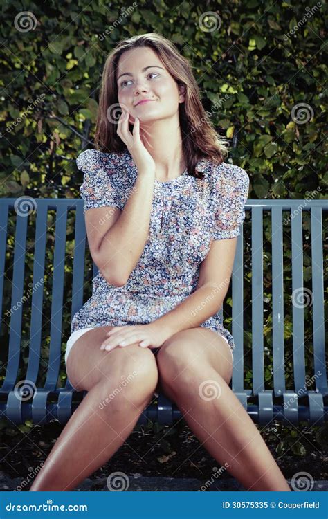 Nice Women On The Bench Stock Image Image Of Beauty 30575335