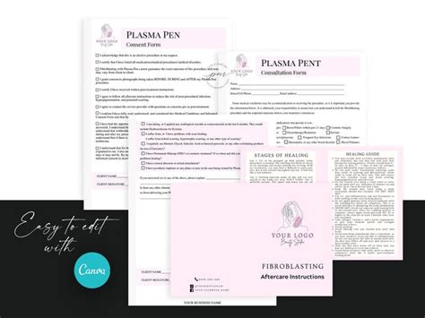 Fibroblast Client Forms Template Editable Fibroblast Consent Form