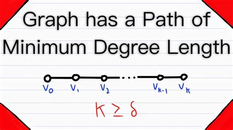 proof every graph contains minimum degree length path graph theory youtube