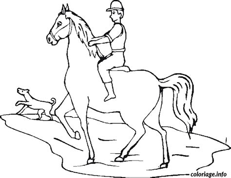Coloriage Cavalier Sur Son Cheval Jecolorie