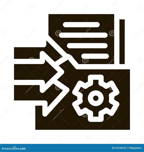 Document Adding In Folder Icon Vector Glyph Illustration Stock Vector