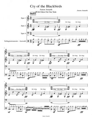 Free Sheet Music Cry Of The Blackbirds By Amon Amarth Play And