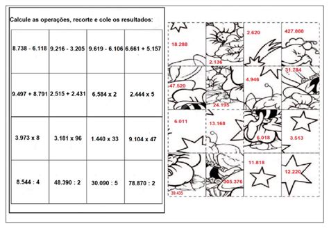Atividade As Quatro Operações 5 Ano REVOEDUCA