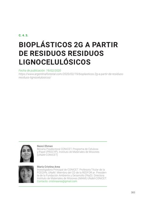 PDF Fuentes Renovables Bioplásticos 2G a partir de residuos