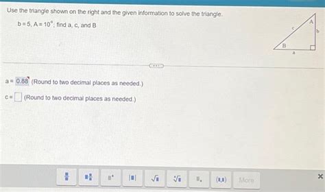 Solved Use The Triangle Shown On The Right And The Given Chegg