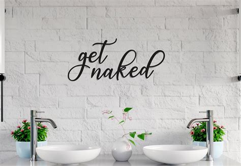 Get Naked Wood Sign Large Get Naked Cutout Sign Custom Wood Signs Get
