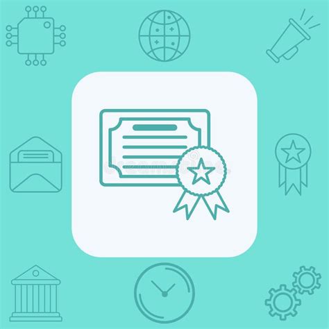 S mbolo De La Muestra Del Icono Del Vector Del Certificado Ilustración