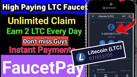High Paying Litecoin Faucet Site Claim Every Minute Earn Ltc