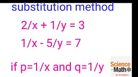 How To Solve Simultaneous Equations Involving Fractions Using