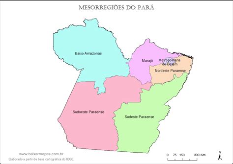 Mapa de mesorregiões do Pará Baixar Mapas
