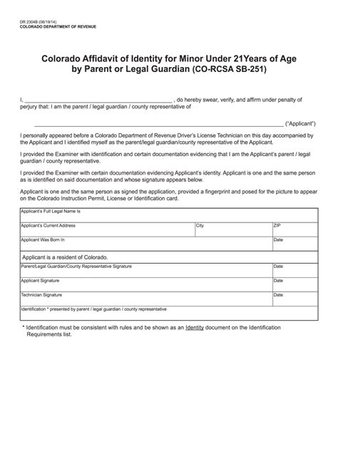 Affidavit Of Identity Colorado Fill Out Sign Online DocHub