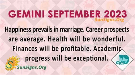 September 2023 Horoscope Predictions For All SunSigns Org