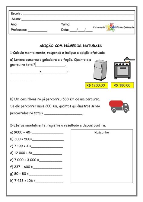 Blog Educa O E Transforma O Matem Tica Adi O E Subtra O