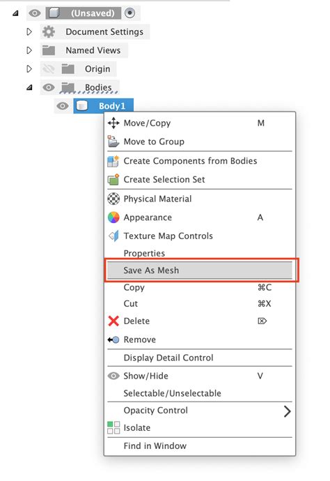 How To Export An STL 3MF File From Fusion