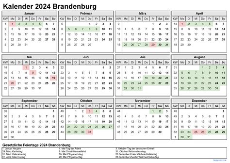 Kalender 2024 Brandenburg Ausdrucken Jeane Lorelle