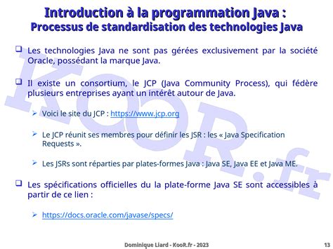 le langage java les fondamentaux introduction à la programmation java processus de