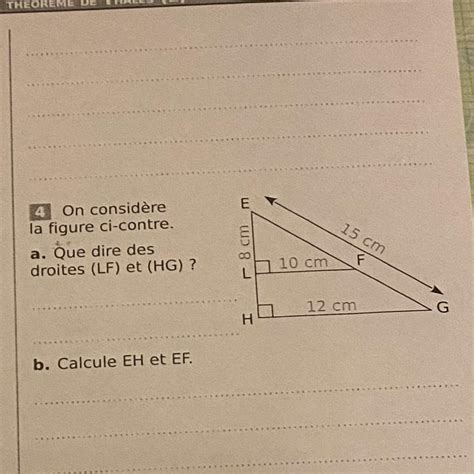 4 On considère la figure ci contre a Que dire des droites LF et HG