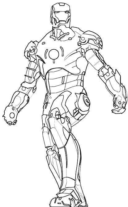 Iron Man Clipart Black And White