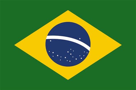 Ilustração em vetor plana brasil bandeira plana Vetor Premium