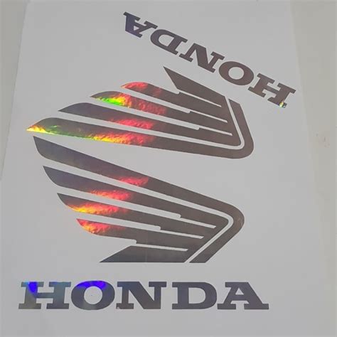 Adesivo Asa Honda Holográfico que muda de cor para Tanque de Moto