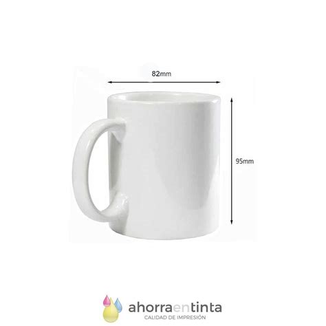 Taza sublimación Cerámica 11oz Blanca Brillo AAA Con caja individual
