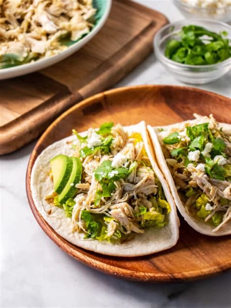 Healthy Salsa Verde Chicken Tacos Skinny Fitalicious