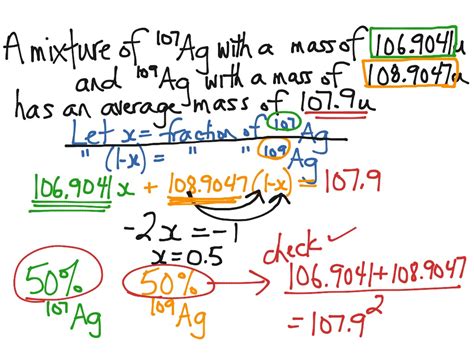 Isotopes And Percent Abundance 2 Science Chemistry Stoichiometry