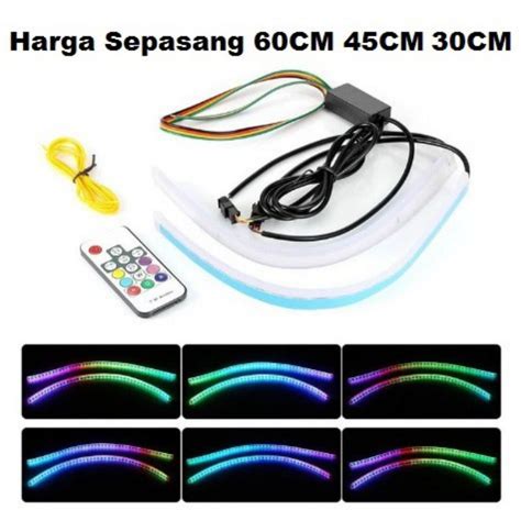 Jual Lampu Led Alis Tempel 30cm 45cm 60cm Remote RGB Sein Running Sen