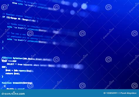 screen with software developer code stock image image of computer application 103850991