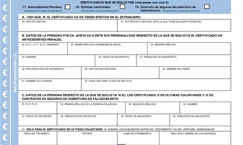 Certificado de últimas voluntades Cómo solicitarlo Modelo 790