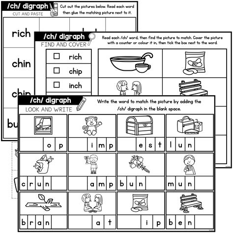 CH Digraph Worksheet PACKAGE Top Teacher