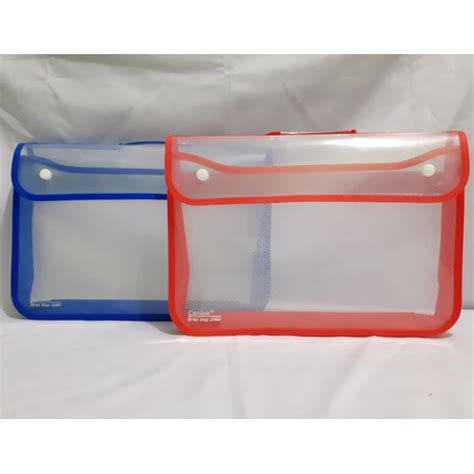 Jual Map Plastik Zipper Bag Kancing Dua Tenteng Atas Folio Cerdas 2080