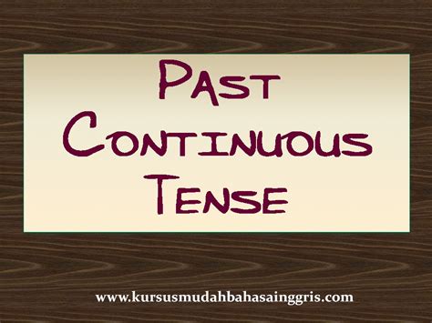 Past Continuous Tense Meteor