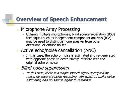 ppt noise supression techniques for speech enhancement using adaptive filtering powerpoint