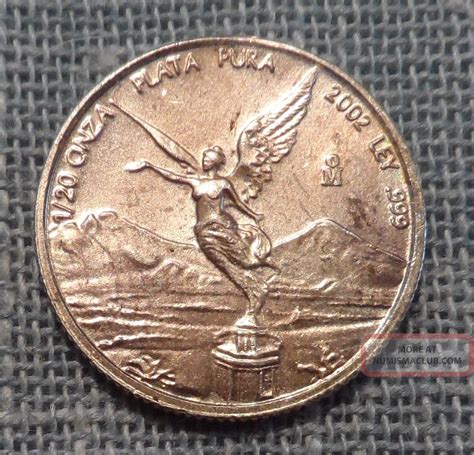 Mexico 2002 Libertad 1 20 Onza 1 20 Oz Plata Pura 999 Fine Silver