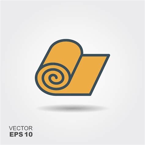 Icono De Vector De Rollo De Papel De Tela O Rollo De Alfombra Vector