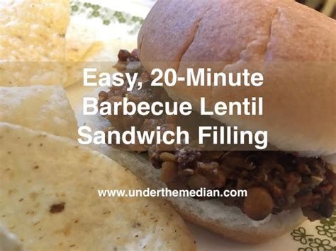 Easy 20 Minute Barbecue Lentil Sandwich Filling Under The Median