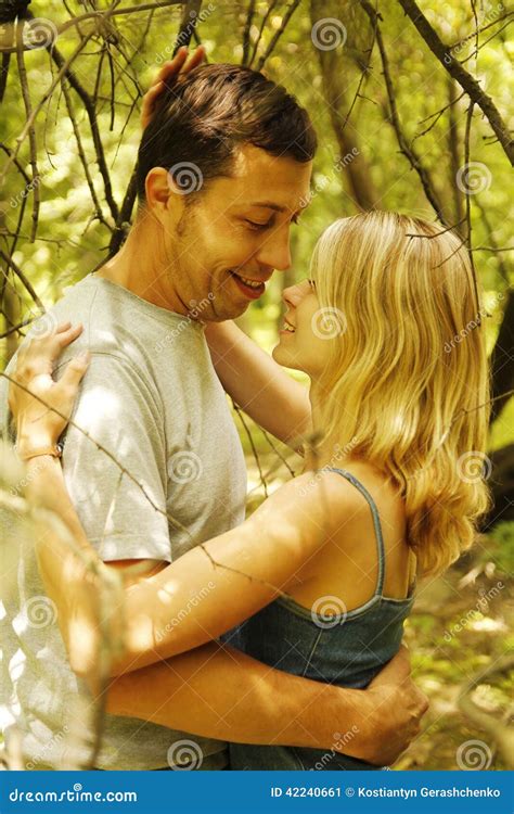 Young Beautiful Couple In Love Outdoors Stock Image Image Of Portrait Couples 42240661