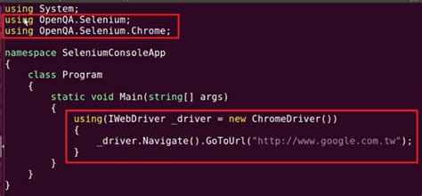 使用 core 與 selenium 在 ubuntu 操作 chrome 瀏覽器