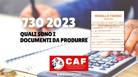 730 2023 tutti i documenti necessari Sos Città